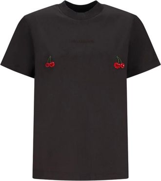 Des_Phemmes DES Phemmes, Femme, Tops, Noir, Taille: 36 FR T-shirt Imprimé Cerise