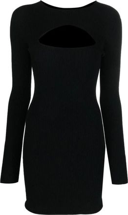 Dsquared2 Femme, Robes, Noir, Taille: 40 FR Ribbed Knit Cut-Out Dress