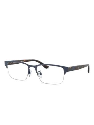 Emporio Armani lunettes de vue à monture rectangulaire - Bleu