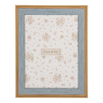 Clayre & Eef Bilderrahmen 10x15 cm Blau Holzprodukt