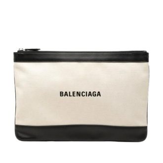 Balenciaga Pre-owned Navy Clip - Femme - Pre-owned - Beige - Taille: ONE Size