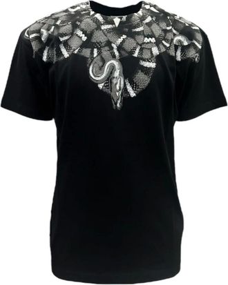 Marcelo Burlon Homme, Tops, Noir, Taille: L T-Chemises