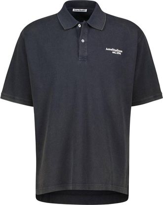 Acne Studios Herren Poloshirt aus Biobaumwolle