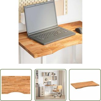 vidaXL vidaXL Holz Tisch - Schreibtischplatte Hellbraun 80x50x2,5 cm Massivholz Eiche
