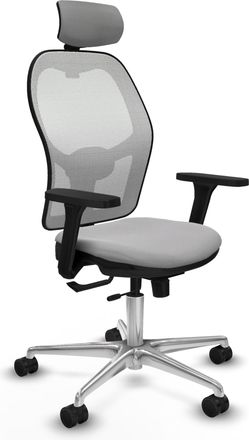 Piqueras y Crespo Ergonomischer Chorquera Stuhl mit 3D-Armlehnen, h&ouml;henverstellbarer Lendenwirbelst&uuml;tze und h&ouml;henverstellbarem Kopfteil und Neigungsverstellung, ausgest