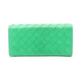 Bottega Veneta Pre-owned Intrecciato Leder Long Bifold Geldb&ouml;rse - - Pre-owned - Damen - Gr&uuml;n - ONE SIZE