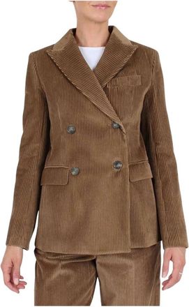 Max Mara Brauner Cord-Katanga-Blazer - - Jackets - Damen - Braun - XS