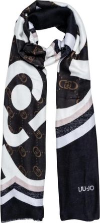 Liu Jo Femme, Accessoires, Noir, Taille: ONE Size &Eacute;charpe &Eacute;l&eacute;gante en Viscose pour Femmes