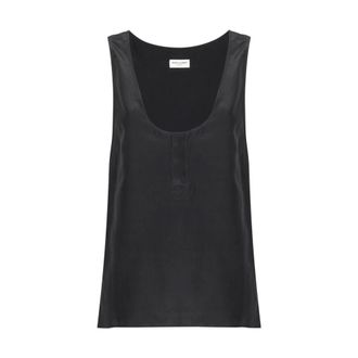 Saint Laurent Damen, Oberteile, Grau, MGr&ouml;&szlig;e