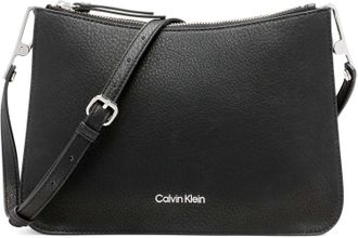 Calvin Klein Damen Sonoma Bubble Lamb Novelty Messenger Crossbody Kuriertasche, Schwarz/Silber