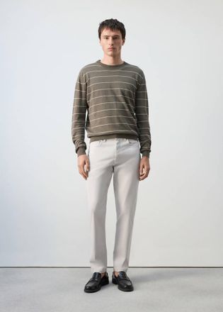 Mango Pantalon regular-fit 100 % coton gris glac&eacute; - Homme - 38 - MANGO MAN