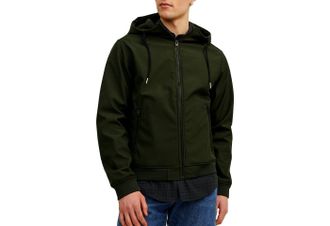 Jack & Jones Softshelljacke Basic Softshell Hood mit weichem Fleece-Innenfutter