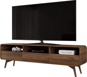 Mirjan24 TV-Schrank Hikavo 180, Fernsehschrank mit 3 Schubladen, TV-Lowboard mit abgerundeten Kanten/Ecken, Fernsehtisch, TV-Tisch, Unterschrank, TV-Board (Nus