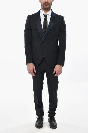 Corneliani CODE Doppelreiher-Anzug mit Spitzenrevers in Satin Corneliani