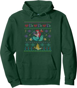 Disney Princess The Little Mermaid Ariel Christmas Sweater Pullover Hoodie