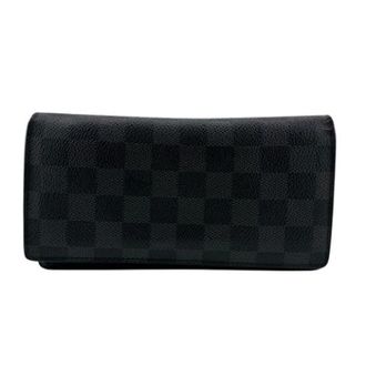 Louis Vuitton Portefeuille long pr&eacute;-poss&eacute;d&eacute; Damier Graphite (bi-pli) - Homme - Pre-owned - Noir - Taille: ONE Size