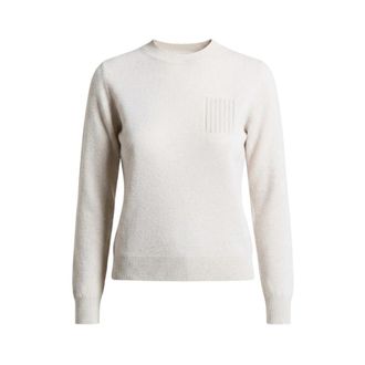 PESERICO Pullover mit Rundhalsausschnitt und Patch-Detail - - Knitwear - Damen - Beige - XL