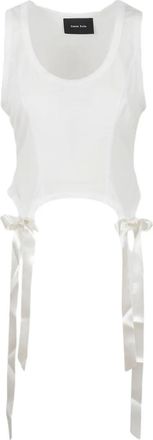 Simone Rocha Tanktop mit Schleifendetail - Wei&szlig;