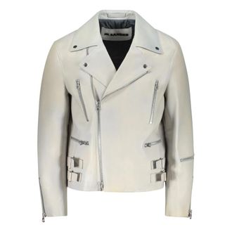 Jil Sander Eldorado Lederjacke - - Jackets - Herren - Grau - L