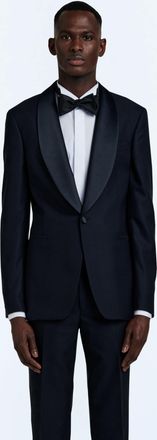 Fursac Veste de smoking en laine à micro-dessin - Taille 44 - Homme