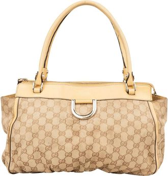 Gucci Crossbody Bags - Gucci GG Monogram Abbey Handbag - Gr. unisize - in Beige - f&uuml;r Damen