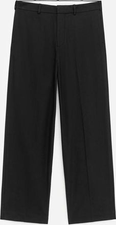 Arket Lockere Hose Aus Baumwolle Und Lyocell -Schwarz