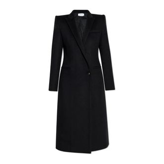 Alexander McQueen Wollmantel - - Coats - Damen - Schwarzk - L