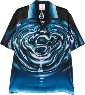 Casablanca Homme, Chemises, Multicolore, Taille: M Ripple Cuban Collar Shirt