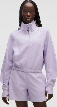 lululemon Sweat Scuba court à col montant demi-zippé Gaufré pour Femmes - Violet - Taille XL