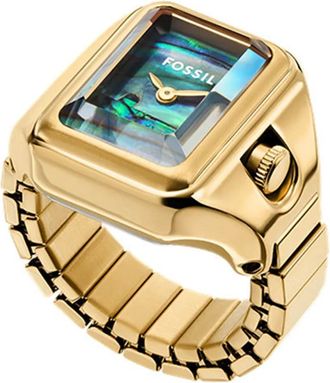 Fossil Ring - Raquel Goud en Ringuhr - Gr. unisize - in Gold - für Damen