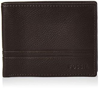 Fossil Wilder Flip Id Bifold Accessoire de Voyage-Portefeuille à Double pli, Marron foncé Sauvage, Taille Unique Homme