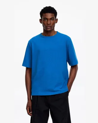 Arket Lockeres Boucl&eacute;-T-Shirt -Blau