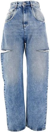 Maison Margiela High-rise jeans with side rips Woman 38