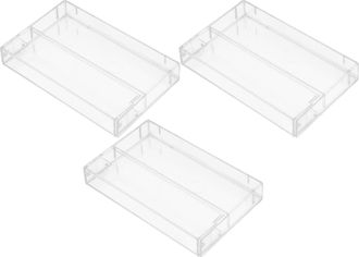 Valiclud 3 Stück Transparente Kunststoff kassettenboxen mit Deckel Robuste Audio Kassetten aufbewahrung Klarer Musik kassettenhalter für Sammler Djs und DIY pr