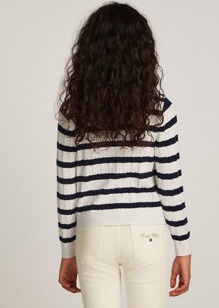 Tommy Hilfiger Strickjacke MINI CABLE CARDIGAN mit kleinem Zopfmuster