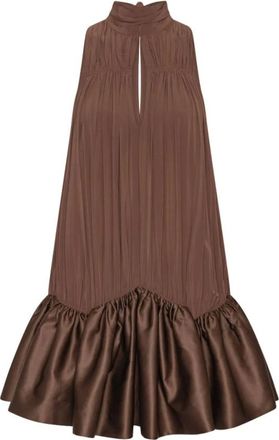 Rotate Rotate Birger Christensen, Femme, Robes, Brun, Taille: 36 FR Robes Courtes