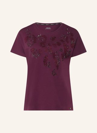 Marc Cain T-Shirt Mit Pailletten Und Schmucksteinen rot