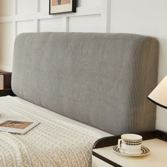 Generic Robuster dehnbarer Bettkopfteil Bezug Cord &Uuml;berzug in minimalistischer staubdichter und gepolsterter Ausf&uuml;hrung Kopfteil Bezug Protector f&uuml;r Doppelbet