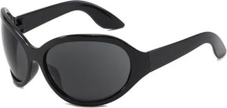 Generic Lunettes De Soleil À Grande Monture For Femmes À La Lunettes De Soleil De Fête En Plein Air For Hommes(Black)