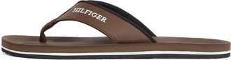 Tommy Hilfiger Herren Flip Flops Padded Comfort Sandal mit Logo, Braun (Legacy Brown), 40