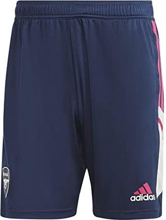 adidas AFC TR Sho Short (1/4), Bleu Marine/Blanc cass&eacute;, m Homme