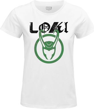 MARVEL Damen Wolokimts011 T-Shirt, weiß, Large