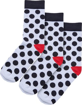 Urban Classics Unisex Socken Basic Polka Dot Socks 3-Pack, 3er Pack Unisex Socken, gepunktet, Regular Fit, erhältlich in Größen 35-38, 47-50