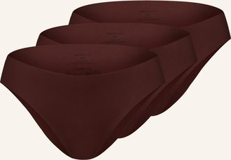 erlich textil Erlich Textil 3er Pack Casual Cotton Brazil Slip Aus Bio-Baumwolle - Nahtlose Kanten braun