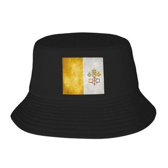 Generic Chapeau De Godet Drapeau De La Cit&eacute; du Vatican Femme Chapeau De P&ecirc;cheur Respirant Pliable Bonnet De Soleil, pour De P&ecirc;che, La Randonn&eacute;e, Le Camping, 5
