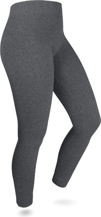Normani 2 x Sehr warme Damen Thermo Leggings/innen Fleece mit Elasthan Farbe Anthrazit Größe 48-50