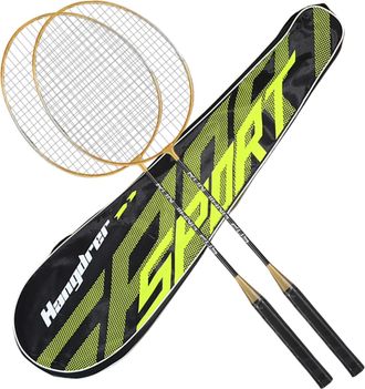 Generico Badmintonschl&auml;ger-Set: Professionelle Sportausr&uuml;stung, leichtes Schl&auml;ger-Set, robuste Nylonsaiten mit komfortablem rutschfestem Griff, Sportausr&uuml;stung