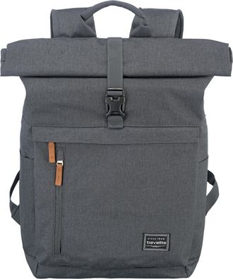 Travelite Handgepäck Rucksack, Laptop Rucksack 15,6 Zoll, BASICS, Reiserucksack Rolltop Funktion, 60 cm, 35 Liter