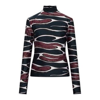 Marni Haut &agrave; col roul&eacute; &agrave; motif - Femme - Tops - Multicolore - Taille: 36 FR