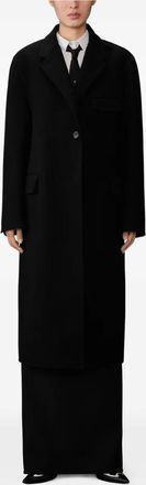 Thom Browne manteau droit à simple boutonnage - Noir